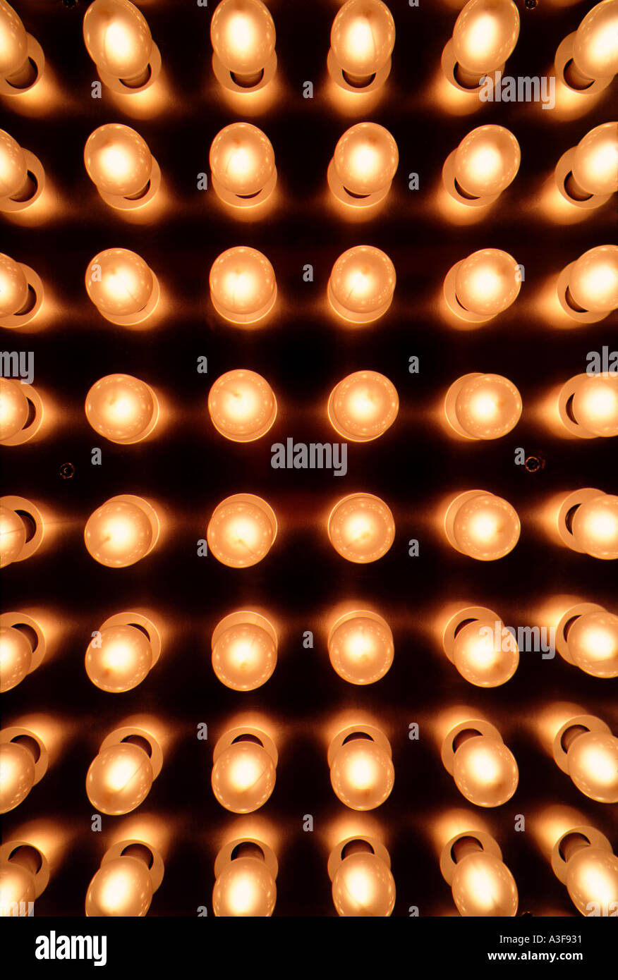 Field of light bulbs from above Stock Photo - Alamy
