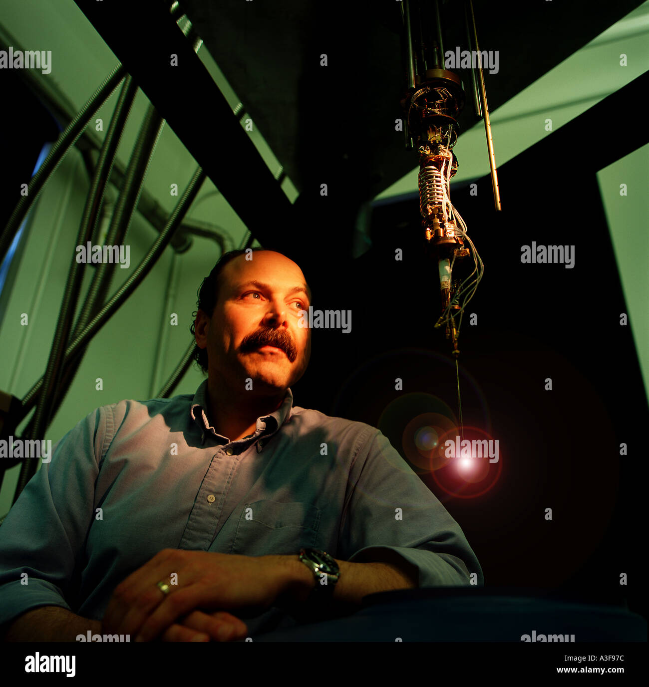 Research professor of physics at laser facility Stock Photo - Alamy