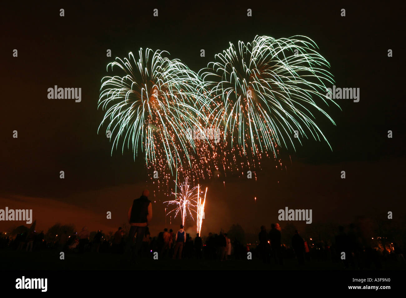 People watching fireworks Stock Photo - Alamy