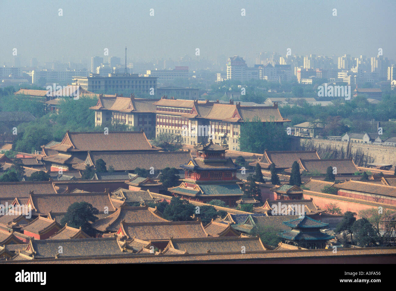 Skyline of Bejing China from Jingshan Park Stock Photo - Alamy