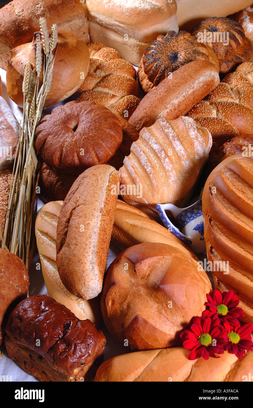 Bread Basket Selection Stock Photo - Alamy