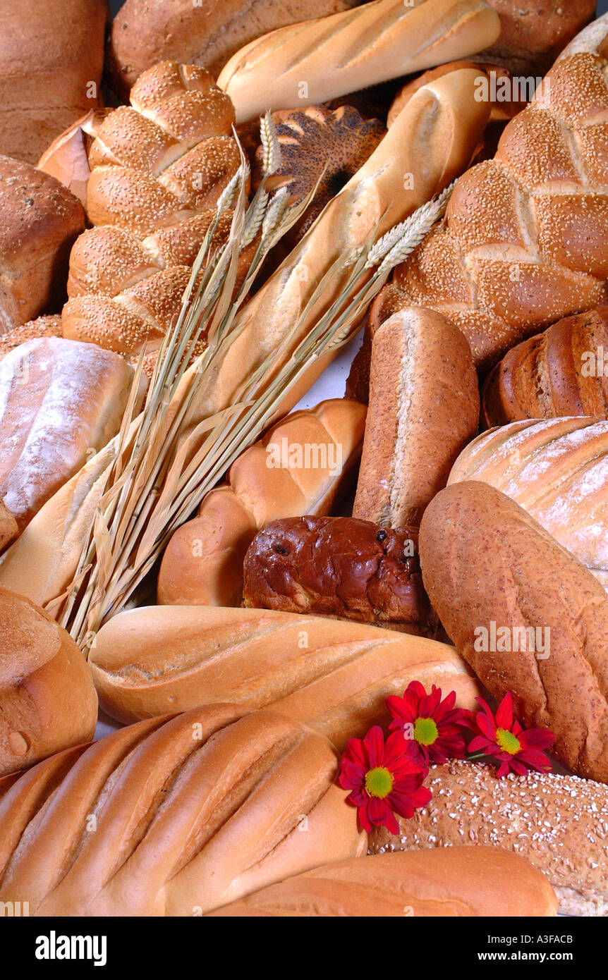 Bread Basket Selection Stock Photo - Alamy