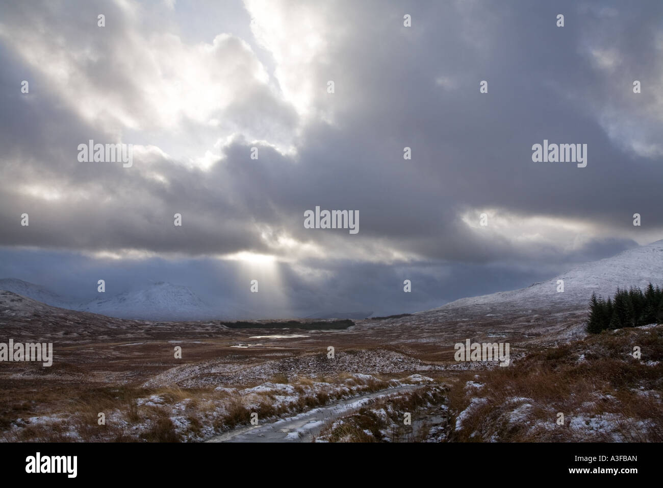The West Highland Way long distance footpath at Creagan nam Meann on ...