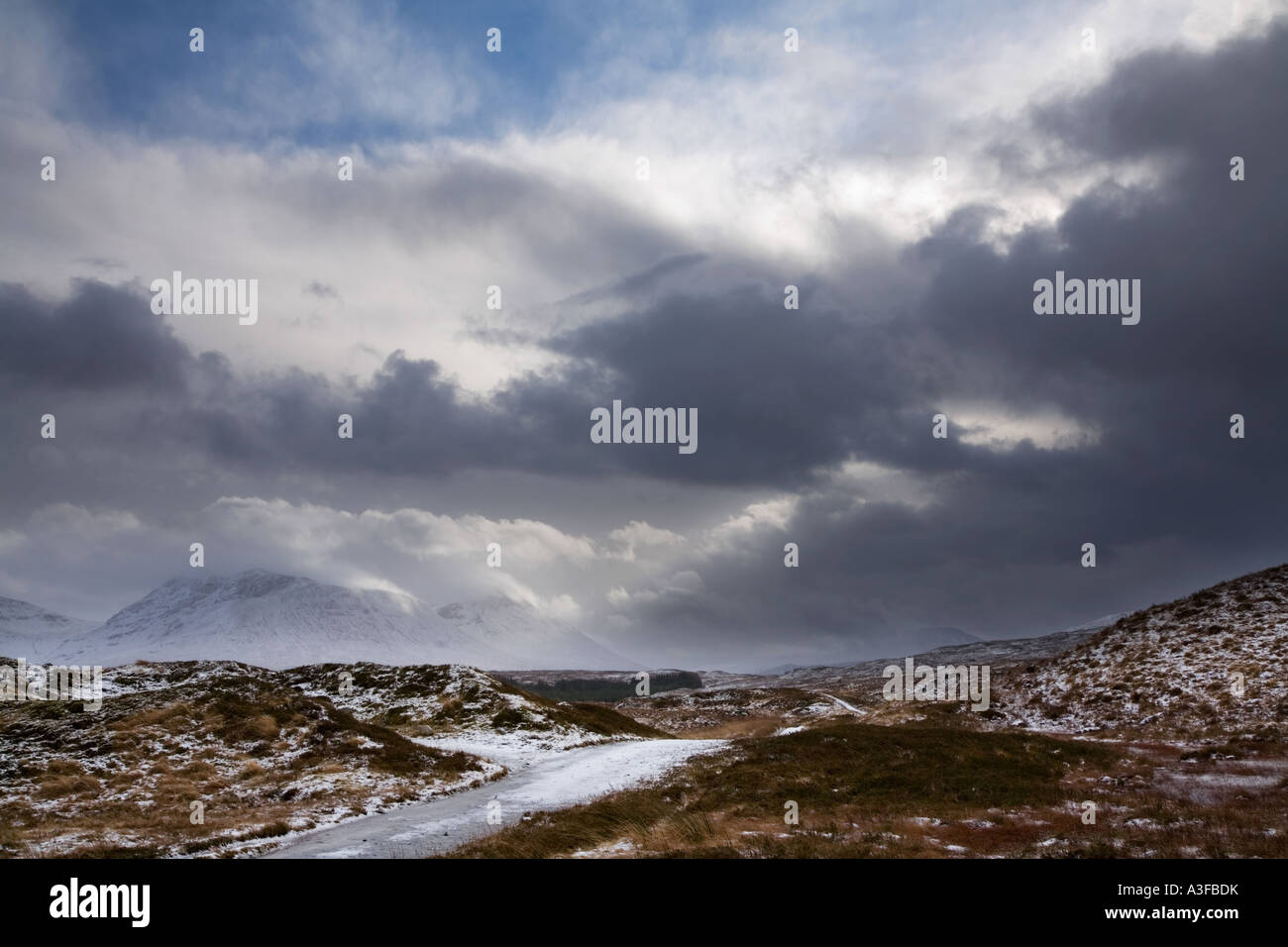 The West Highland Way long distance footpath at Ba Bridge on the ...