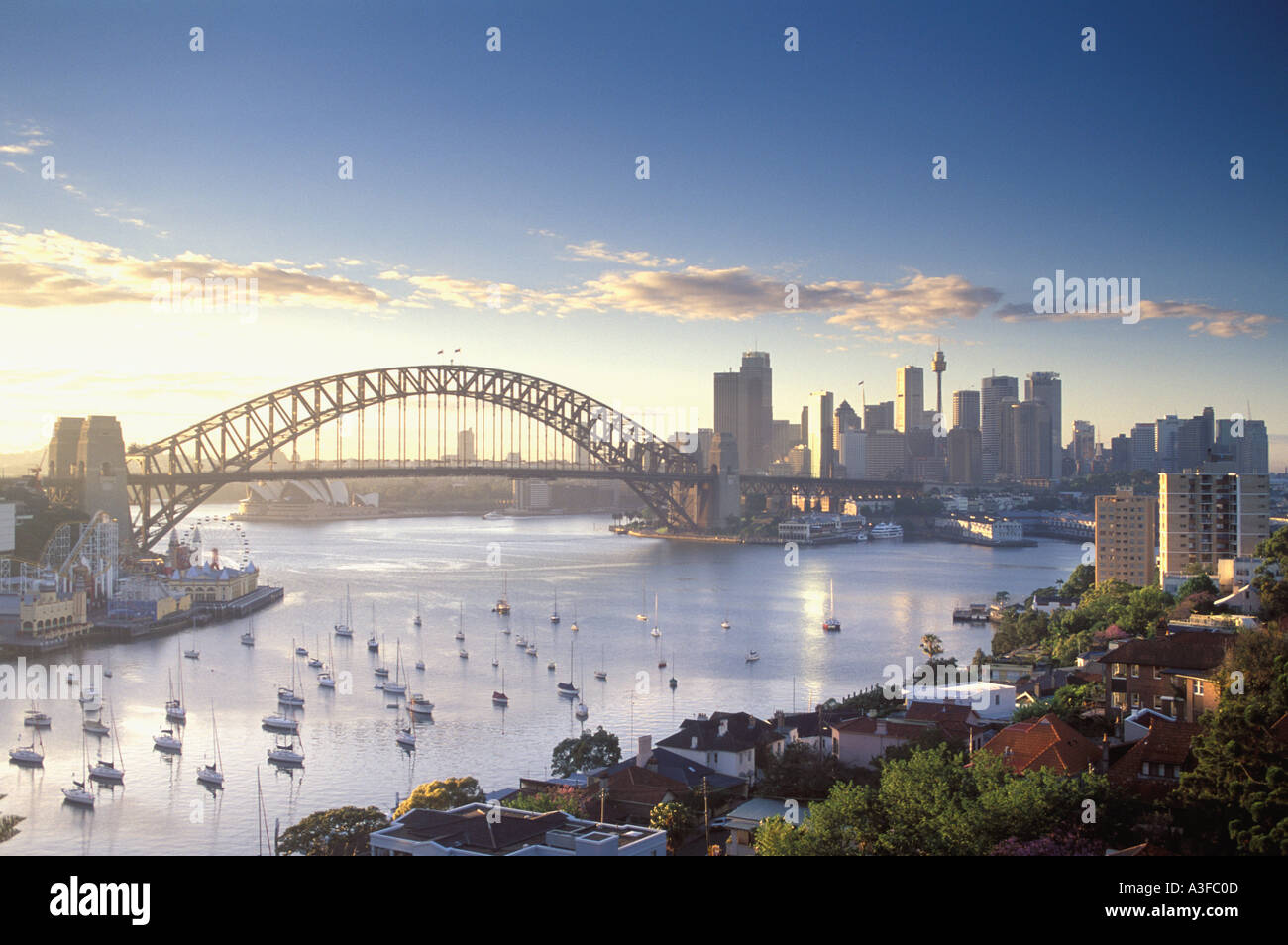 Sydney harbour bridge from luna park hi-res stock photography and ...