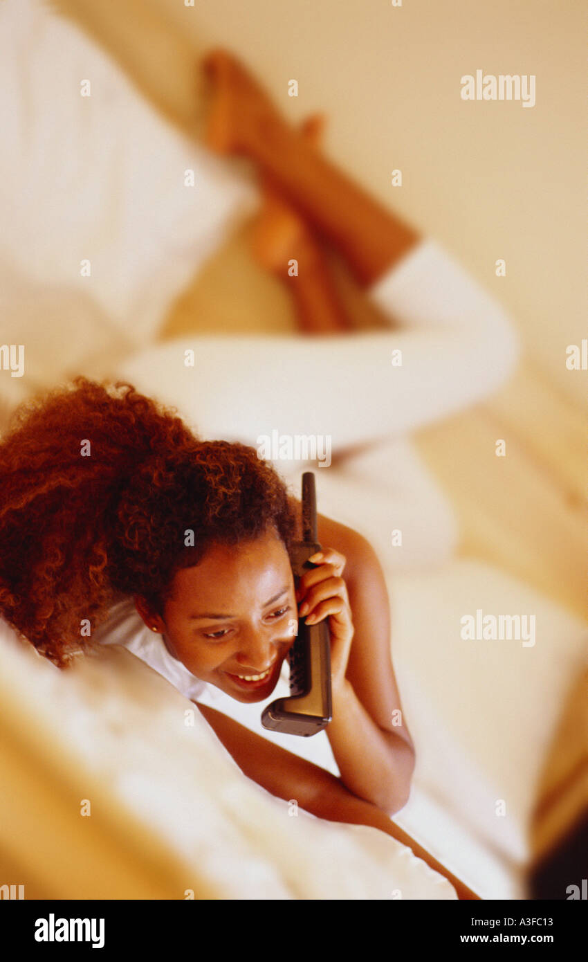 woman on telephone Stock Photo - Alamy