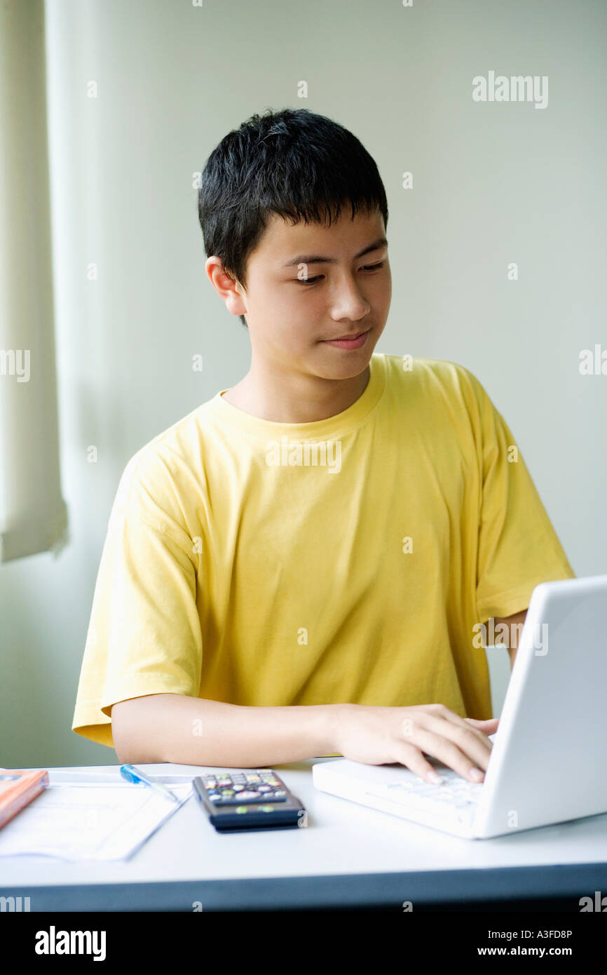 Teen boy desktop hi-res stock photography and images - Alamy