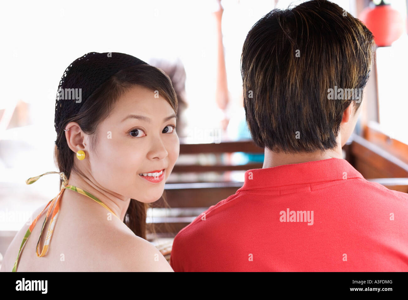 Rear view of a young couple Stock Photo - Alamy
