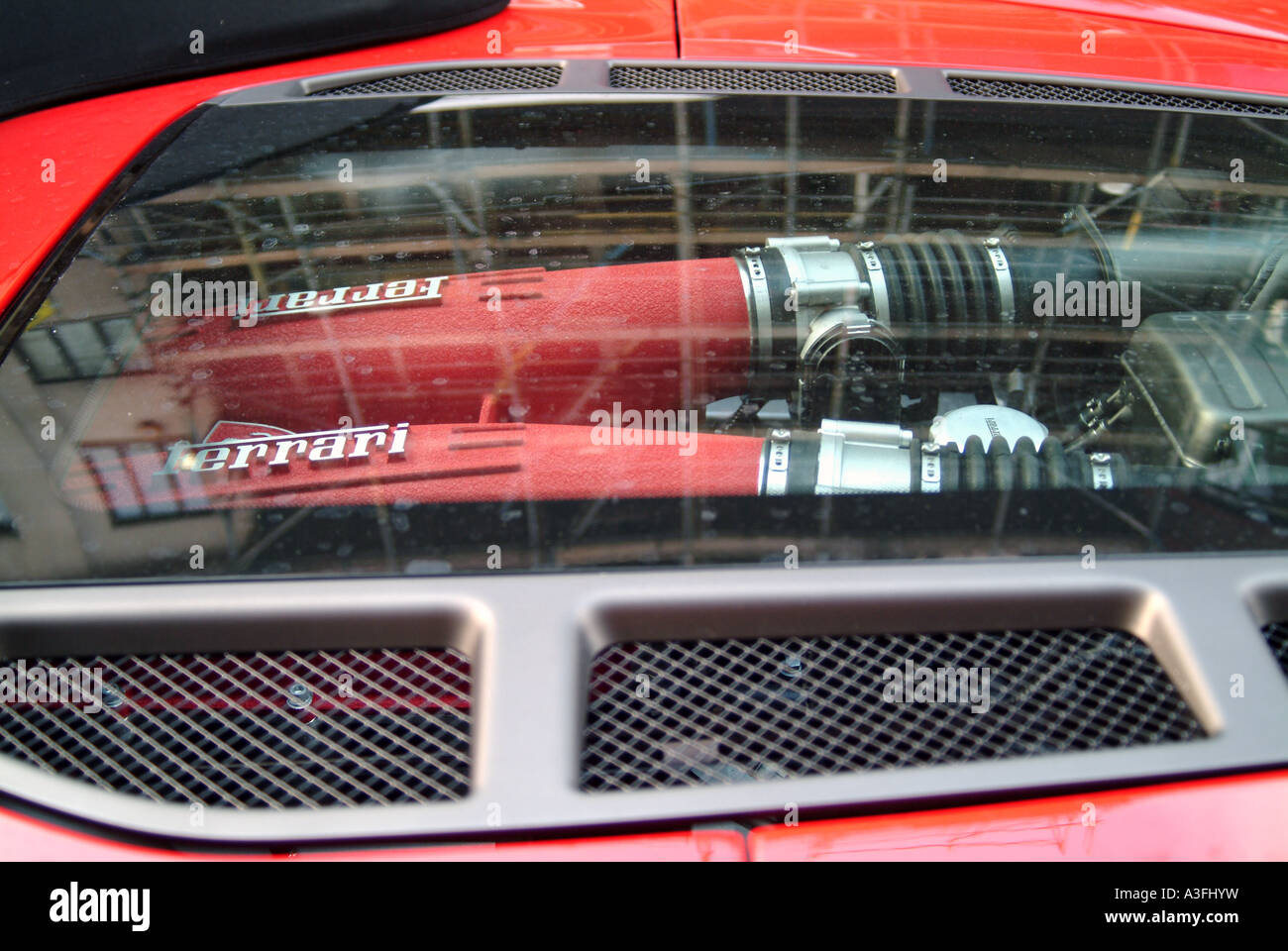 Red Ferrari in London Stock Photo - Alamy