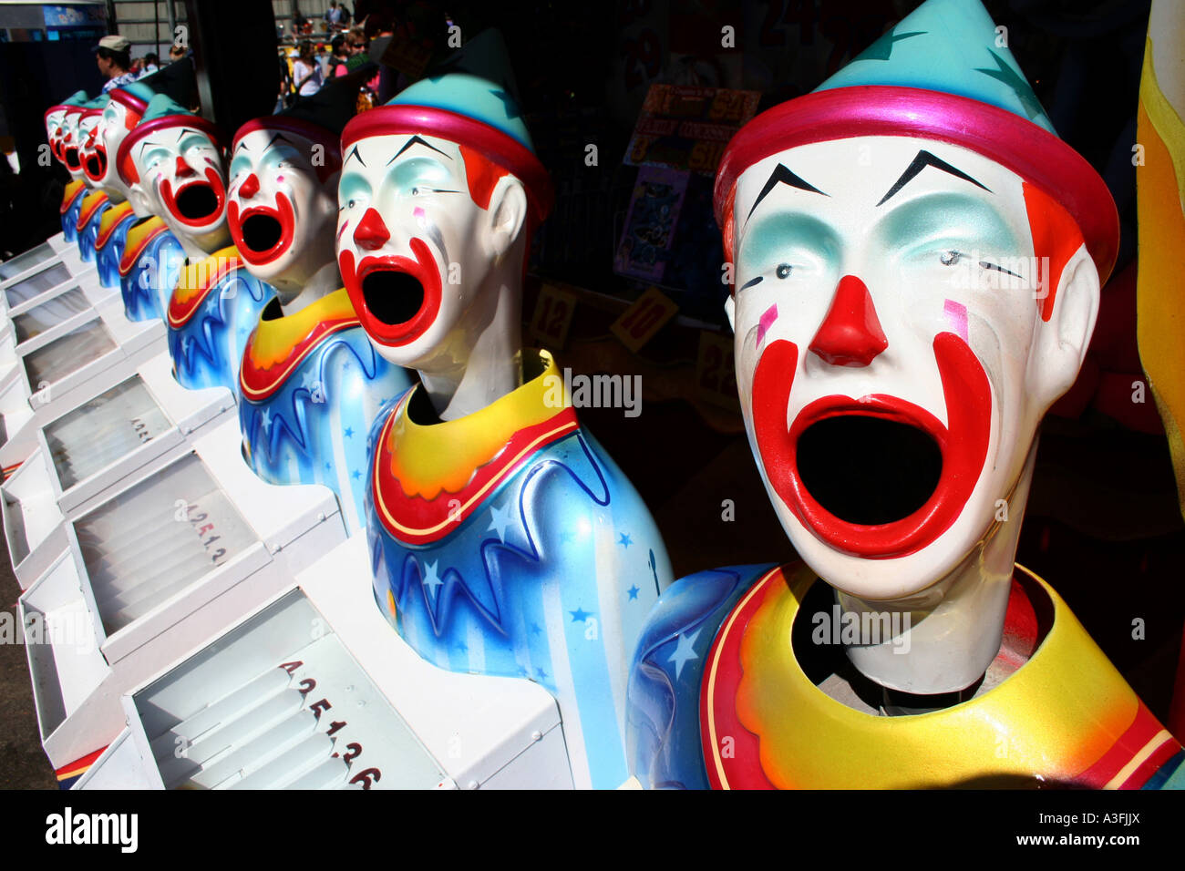 LAUGHING CLOWNS AT SHOW HORIZONTAL BAPDA8971 Stock Photo - Alamy
