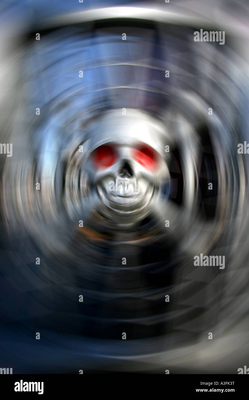 ROTATING SKULL VERTICAL BAPDB8989 Stock Photo - Alamy