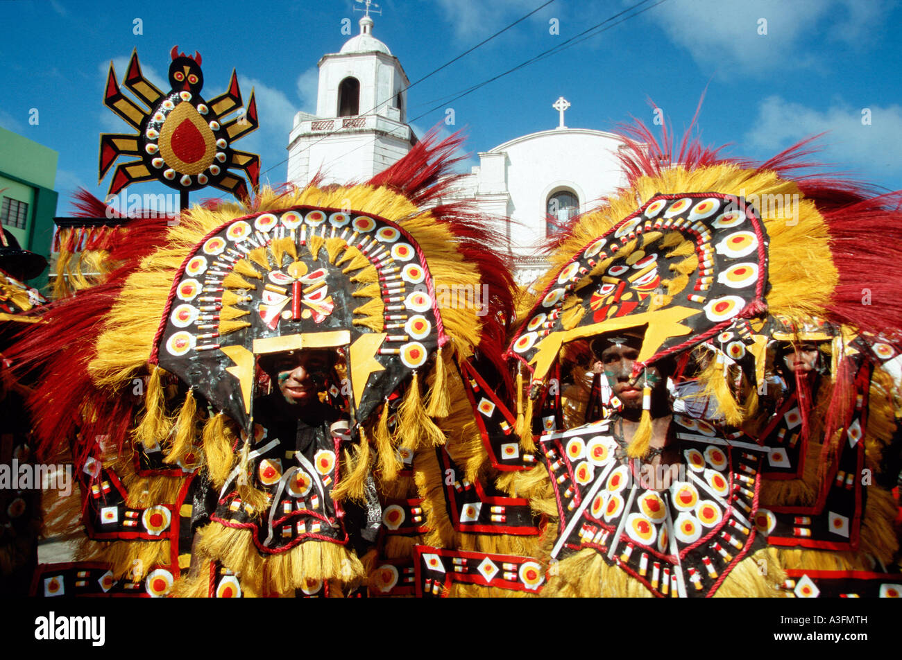 Philippines, Aklan, Kalibo, dancer at the Ati Atihan festival Stock ...