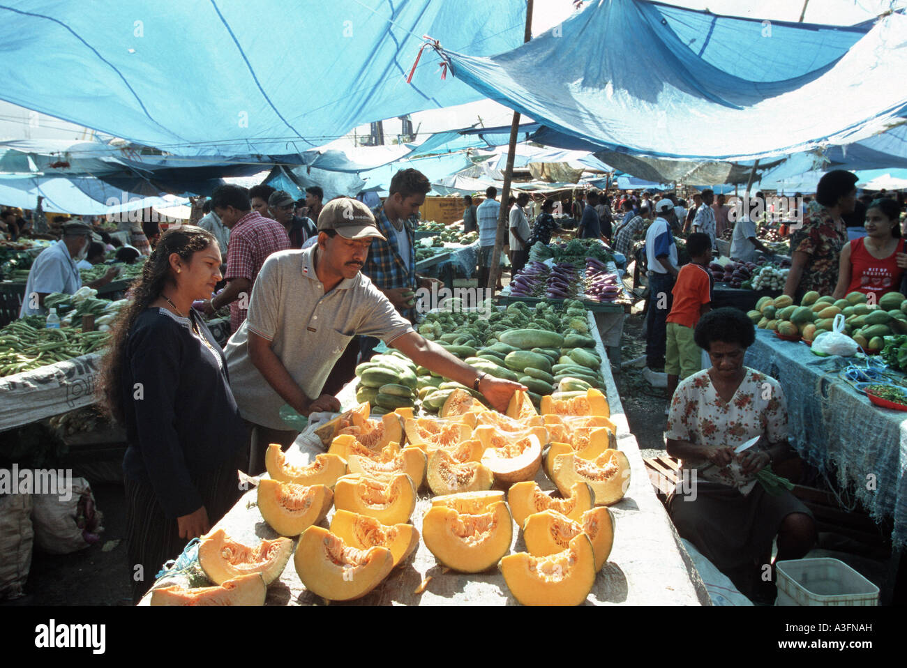 Fiji, market in the capital Suva Stock Photo - Alamy