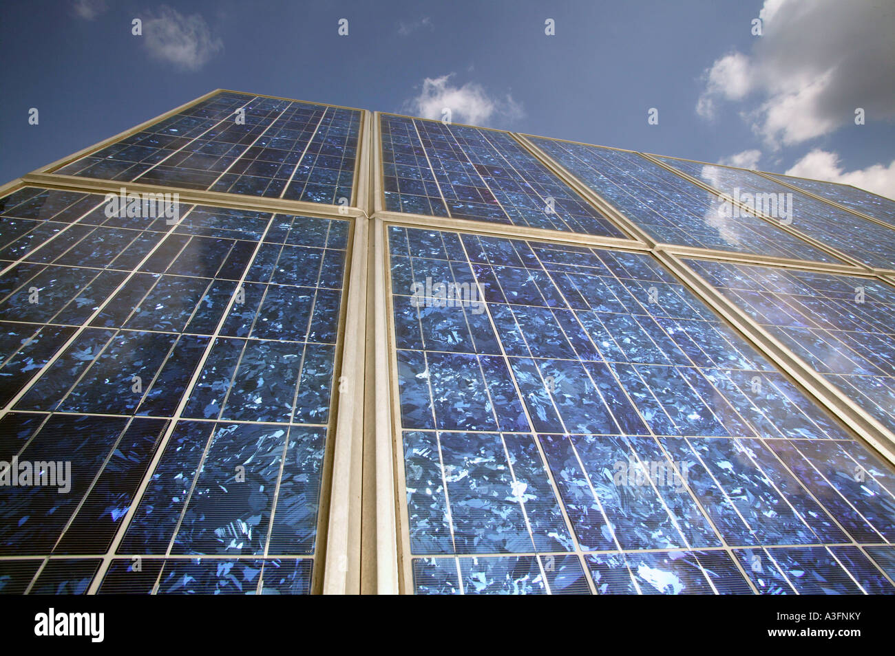 multicrystalline solar cells on the roof of the visitors centre of the ...