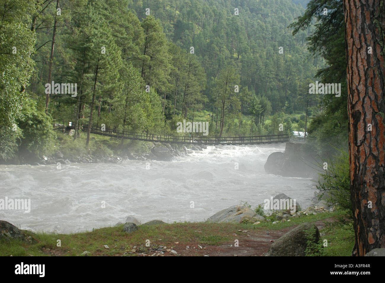 India Kasol Kullu District Himachal Pradesh Northern India A rope ...