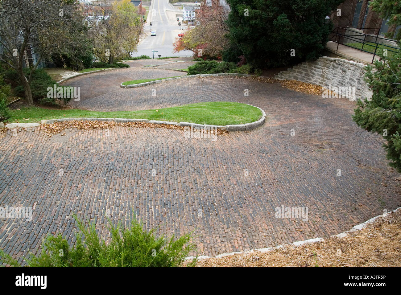 Burlington Iowa USA Snake Alley The Crookedest Street In The World ...