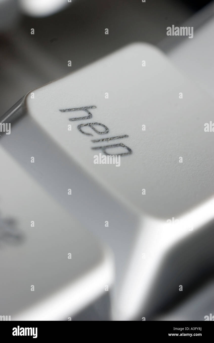 computer keyboard with help key Stock Photo - Alamy