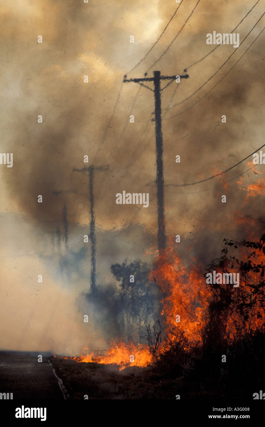 Emergencies and disasters smoke air pollution burning hi-res stock ...