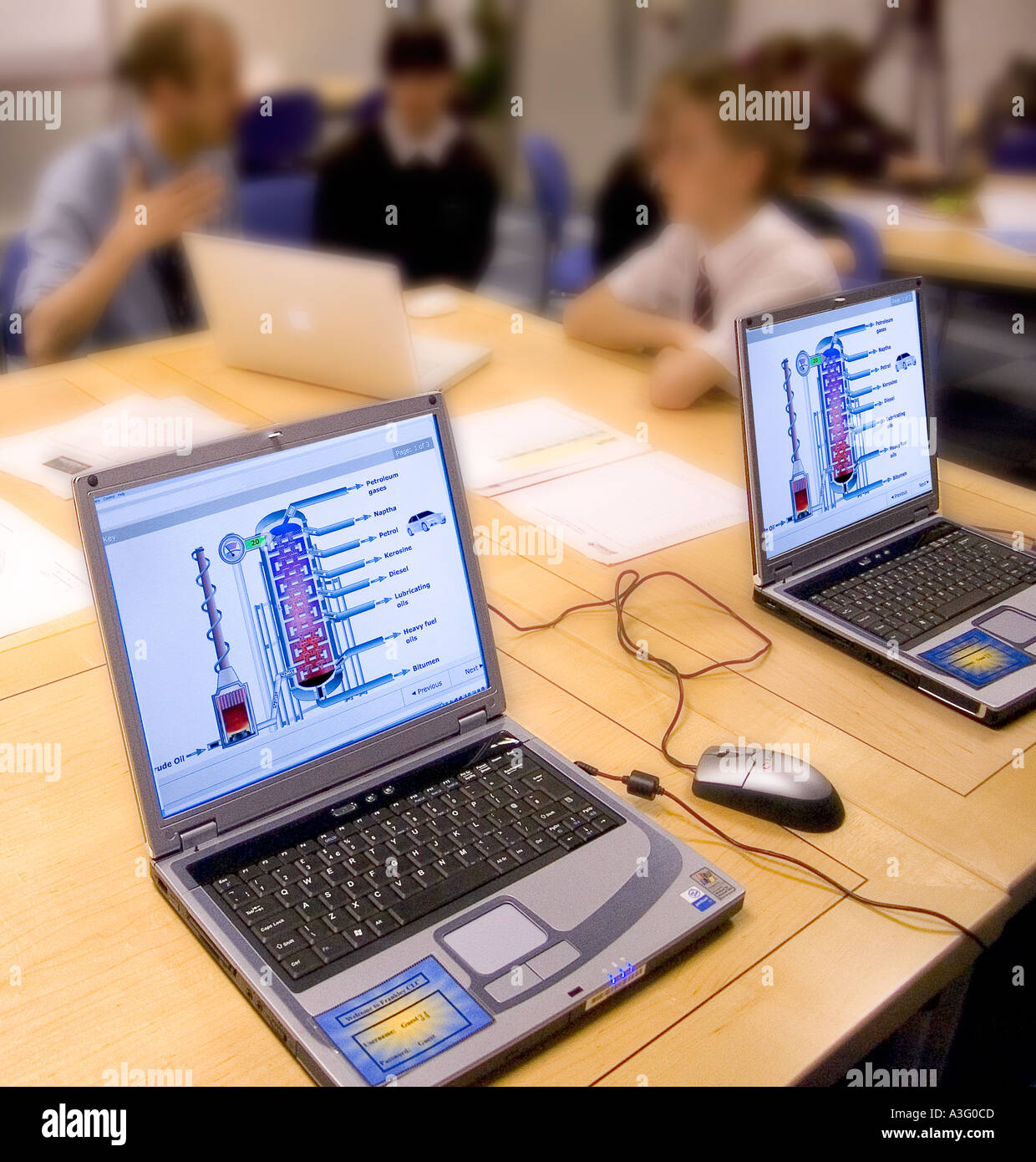 education computer room in secondary school Stock Photo - Alamy