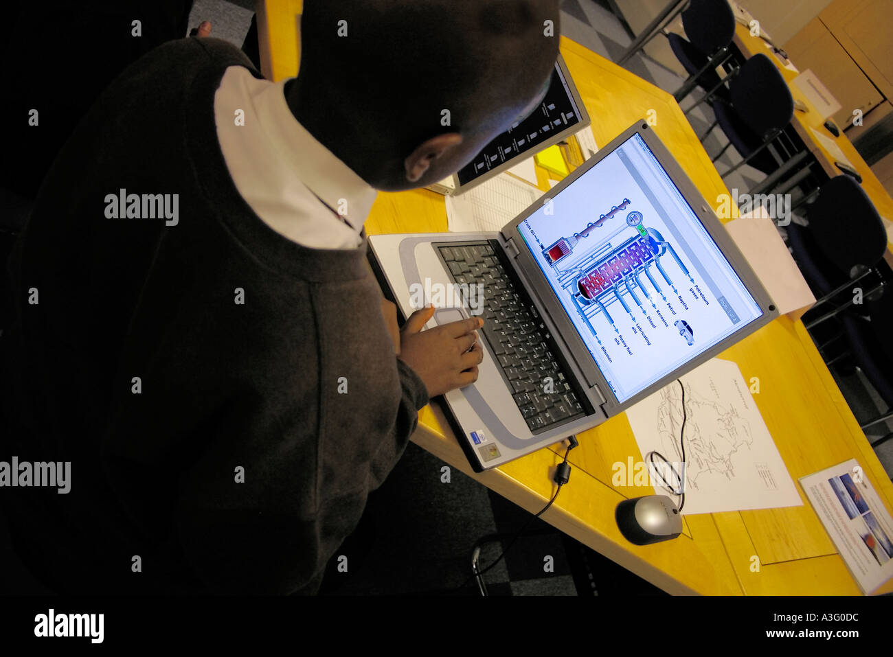 education computer room in secondary school Stock Photo - Alamy