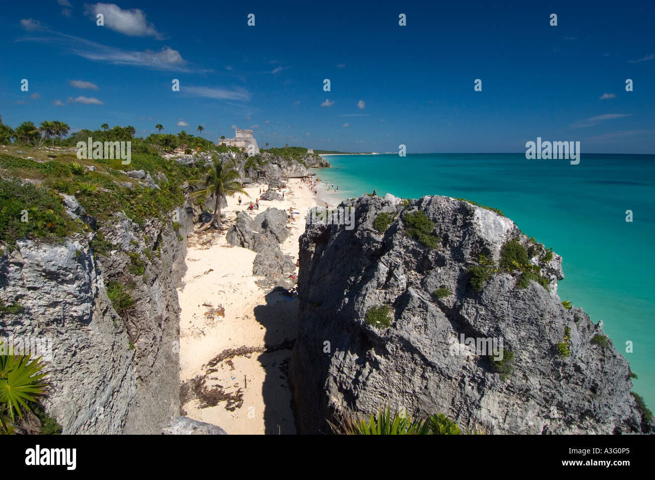 Coastal Mayan ruins Tulum Yucatan Mexico Stock Photo - Alamy
