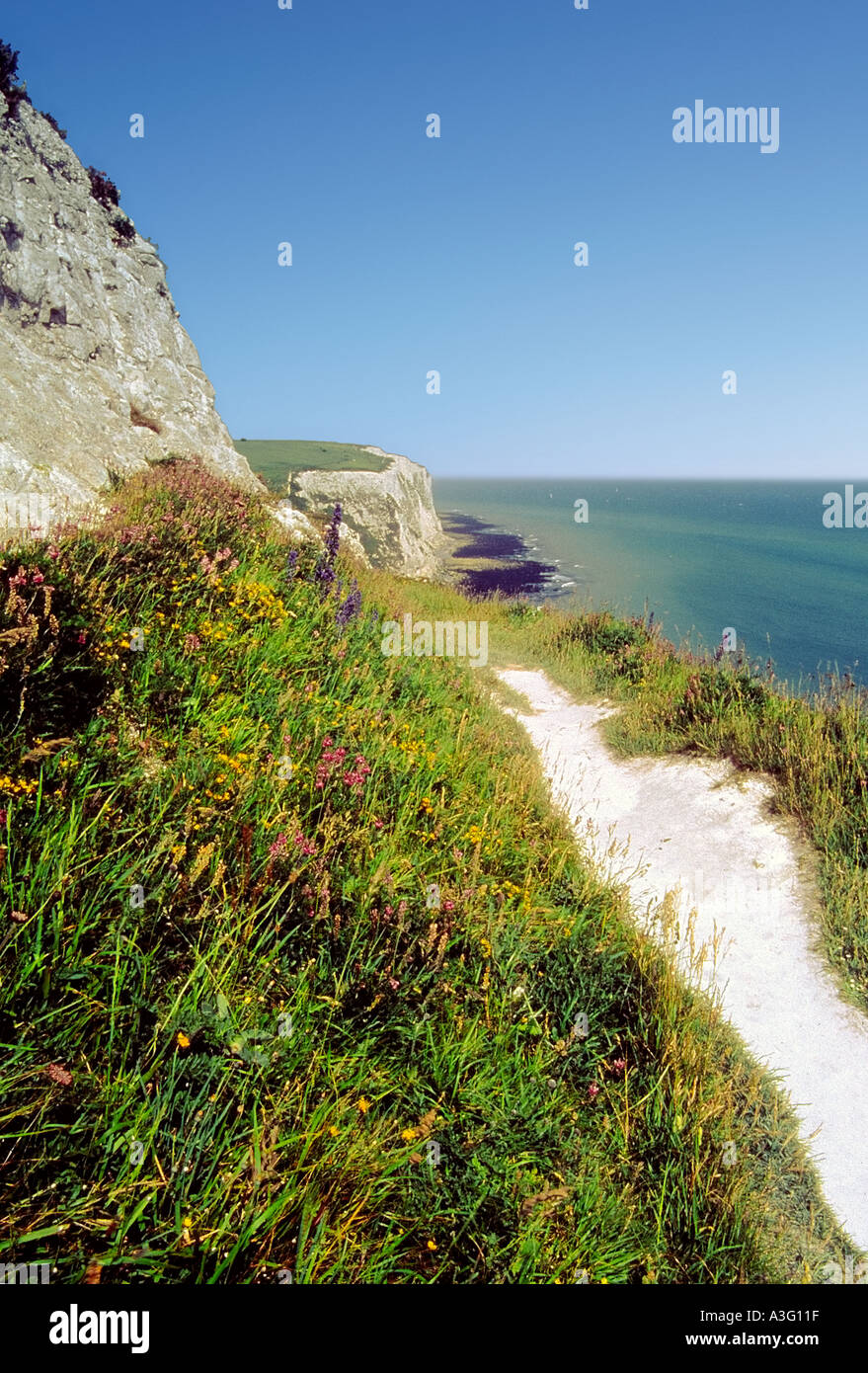 england kent footpath whiite cliffs country trail white cliffs of dover ...