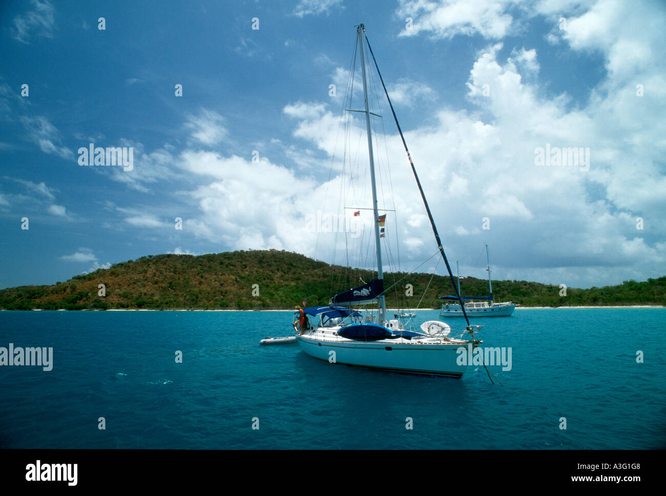 Sailboat Bitter End Yacht Club Virgin Gorda BVI Stock Photo - Alamy