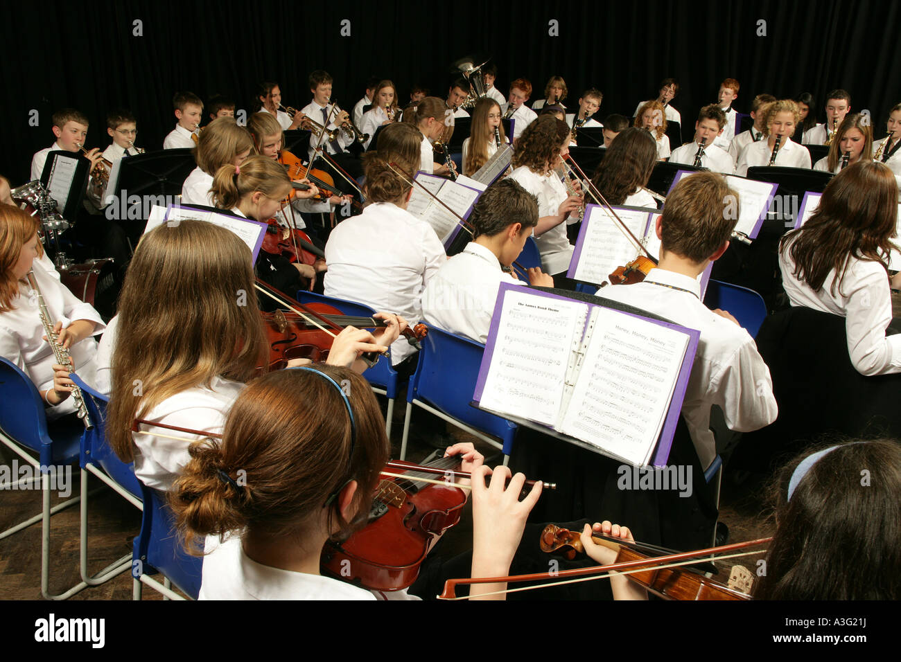 School Band Rehearsal Stock Photo - Alamy
