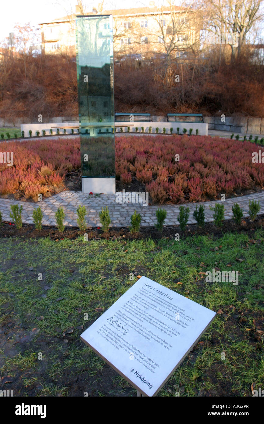 The Anna Lindh memorial in Nyköping, Sweden Stock Photo - Alamy