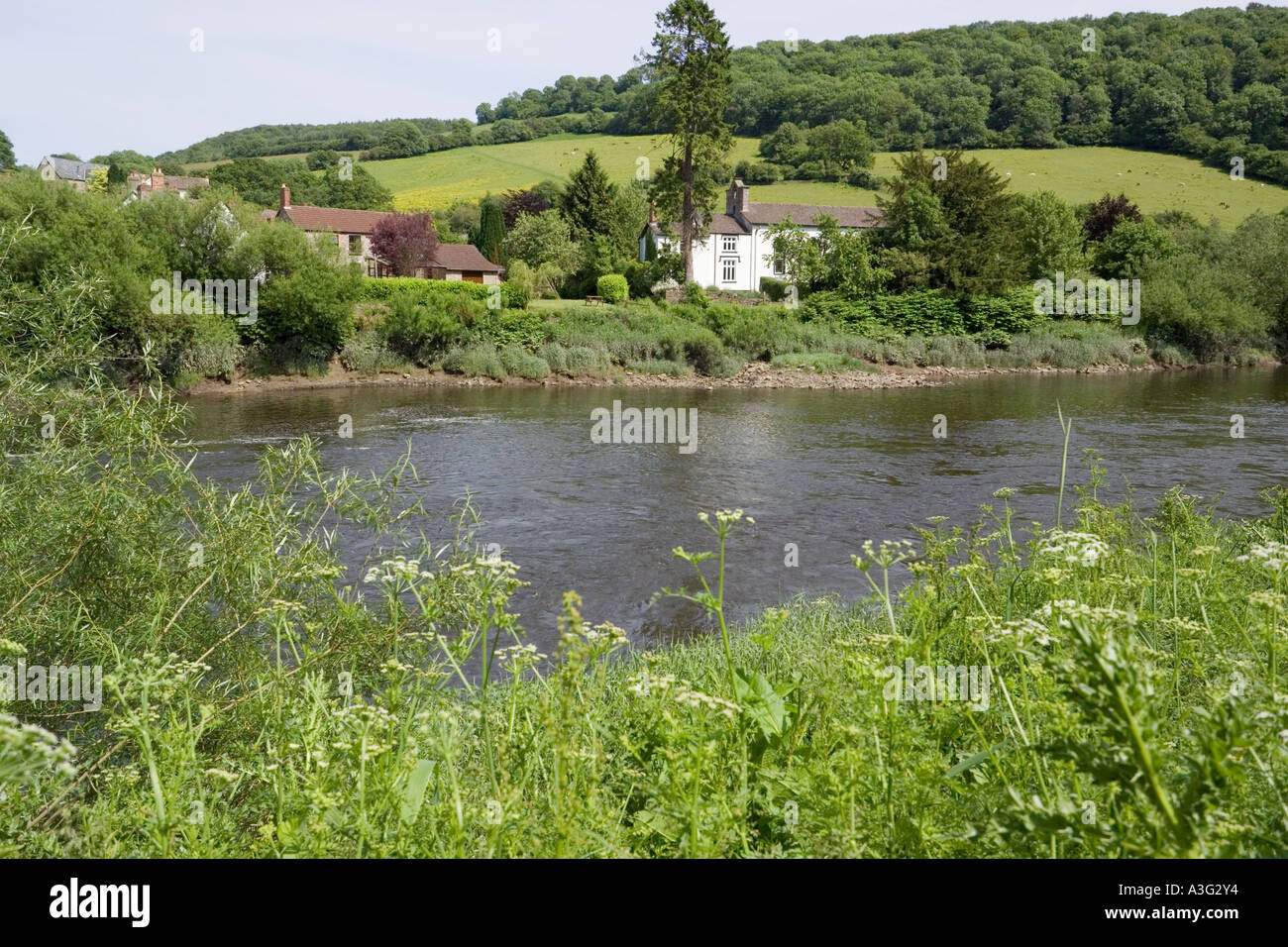 The village of Brockweir Gloucestershire nestling on the banks of the ...