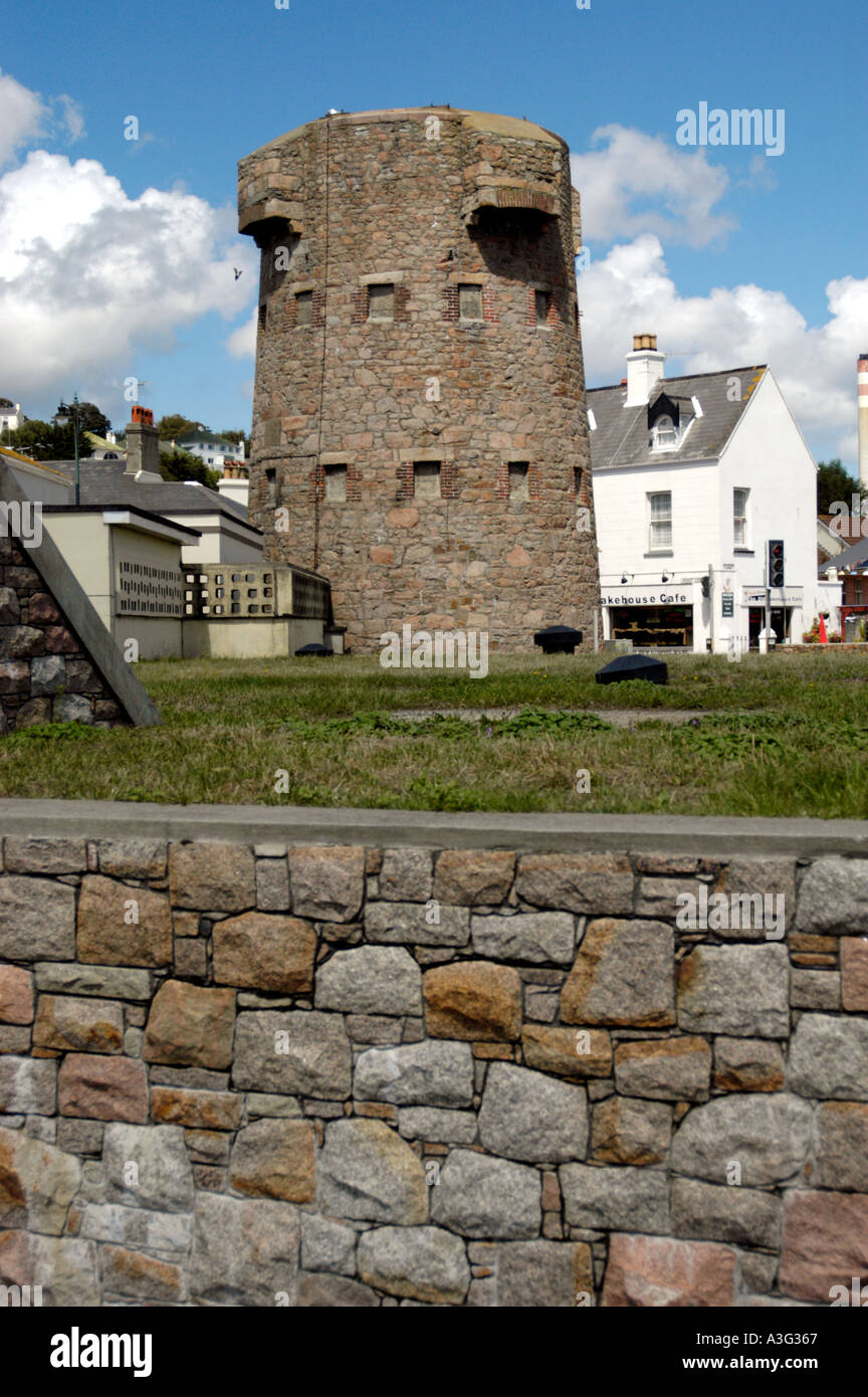 WWII watchtower in St Helier in Jersey Stock Photo - Alamy