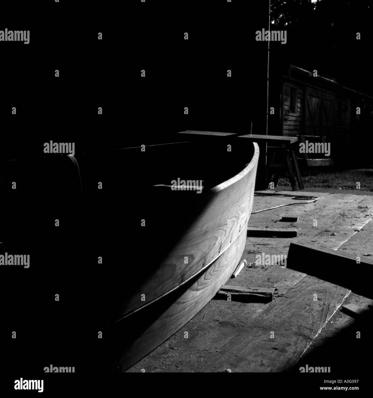 White row boat in Black and White Stock Photos & Images - Alamy