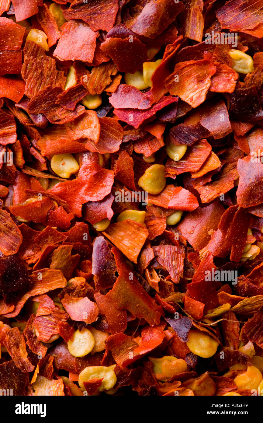 Crushed Red Chile Peppers Stock Photo - Alamy