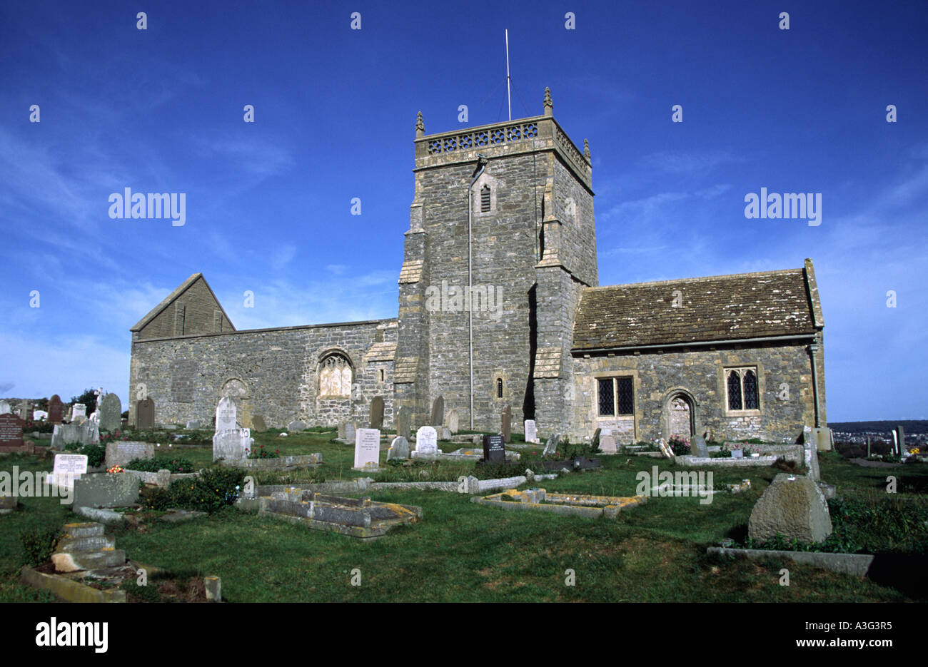 St. Nicholas church, Uphill, Somerset, UK Stock Photo - Alamy