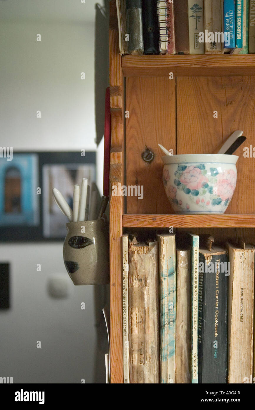 Cross section of shelves in a kitchen Stock Photo - Alamy
