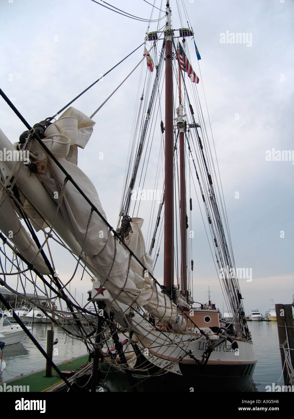 Masted sailing ships Stock Photo - Alamy