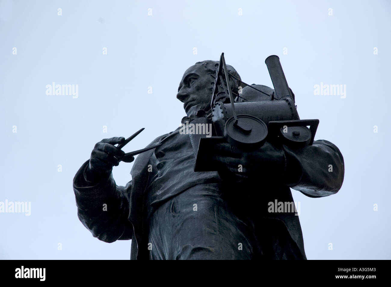 the statue of richard trevithick in camborne,cornwall,england Stock ...