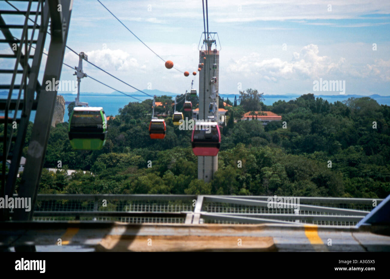 View from cable car station, Sentosa Island, Singapore Stock Photo - Alamy