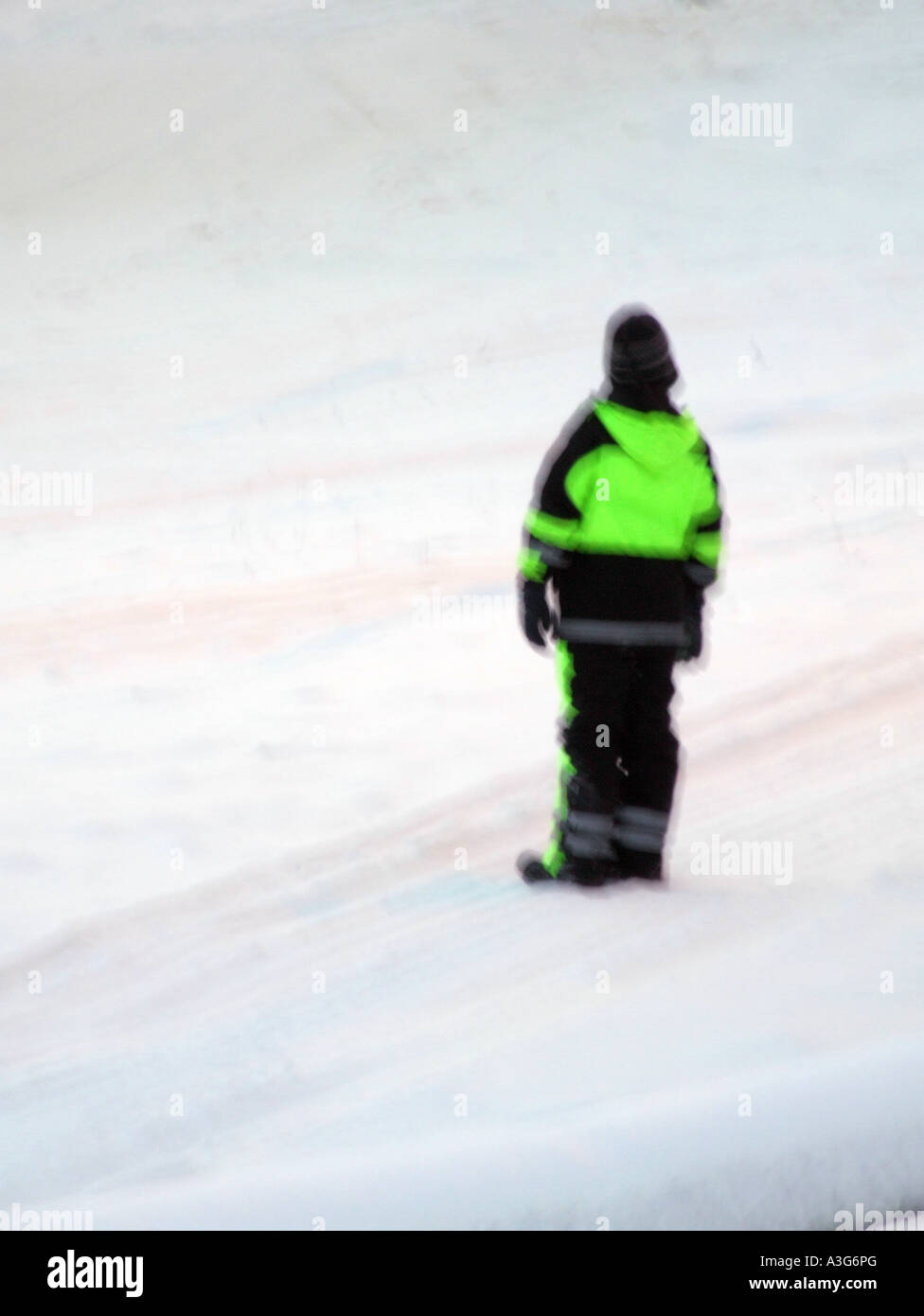person walking in snow Stock Photo - Alamy