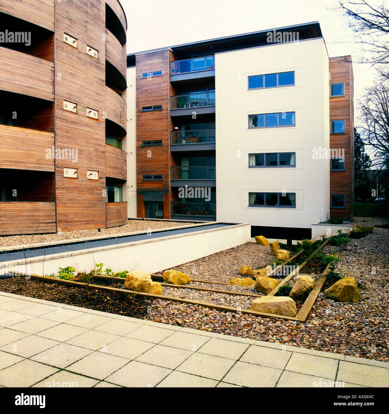 Modern style apartment blocks Stock Photo - Alamy