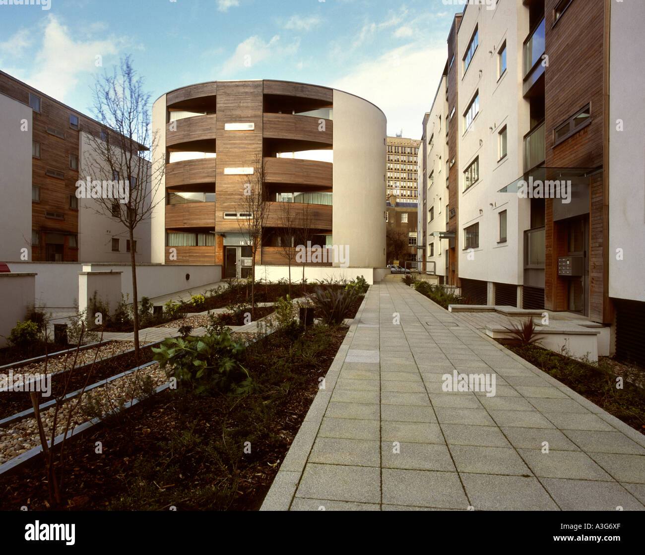Modern style apartment blocks Stock Photo - Alamy