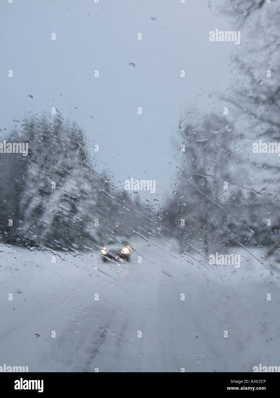 car driving in heavy snow in sweden Stock Photo - Alamy