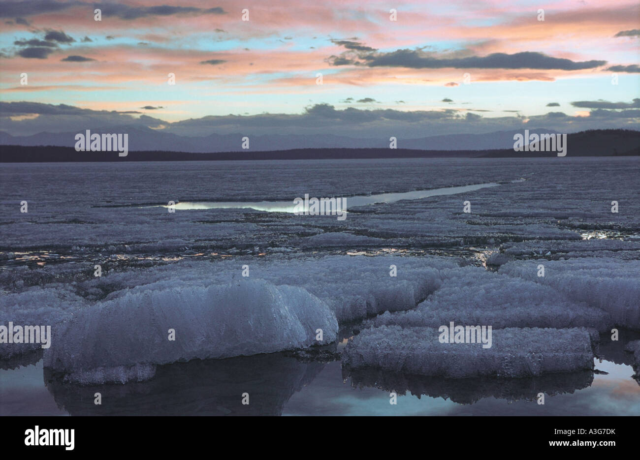 Khuvsgul Lake at sunset. North Mongolia Stock Photo - Alamy