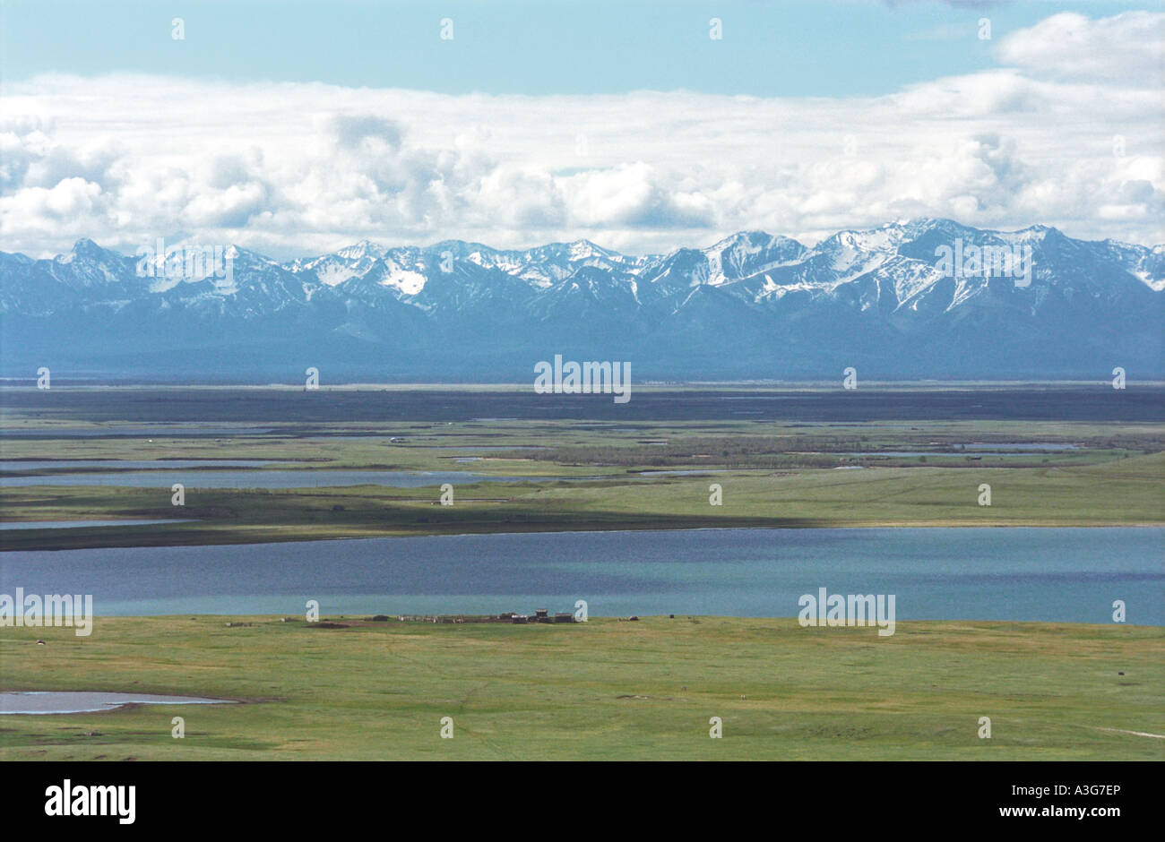 Shishkhid (Shishhid) Gol River (Malyi Yenisei). Tsagan Mort Nuur Lake ...