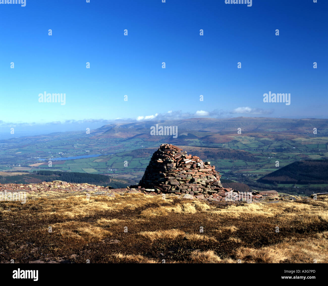 carn pica bronze age cairn on summit of waun rydd brecon beacons ...