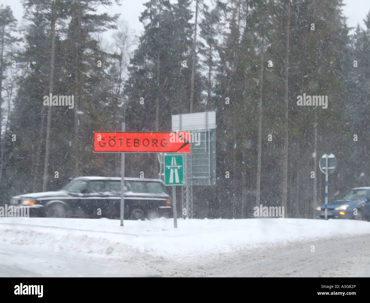 goteburg road sign in sweden Stock Photo - Alamy