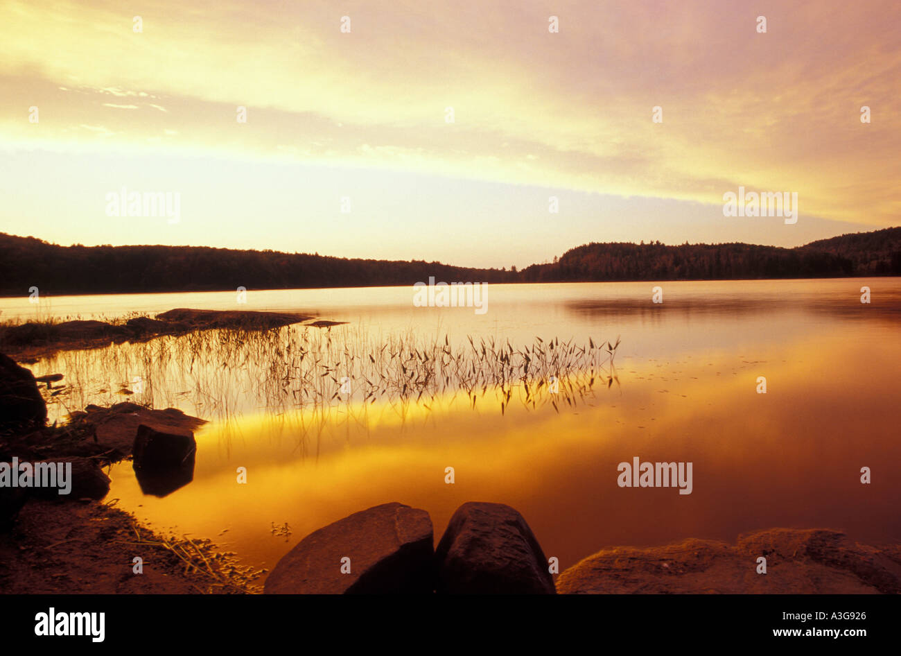 sunset Pen Lake, Ontario, Canada Stock Photo - Alamy