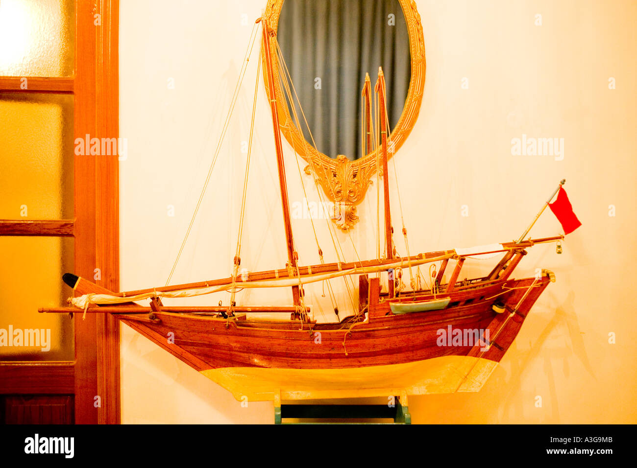 Kuwait - Model of Dhow Stock Photo - Alamy