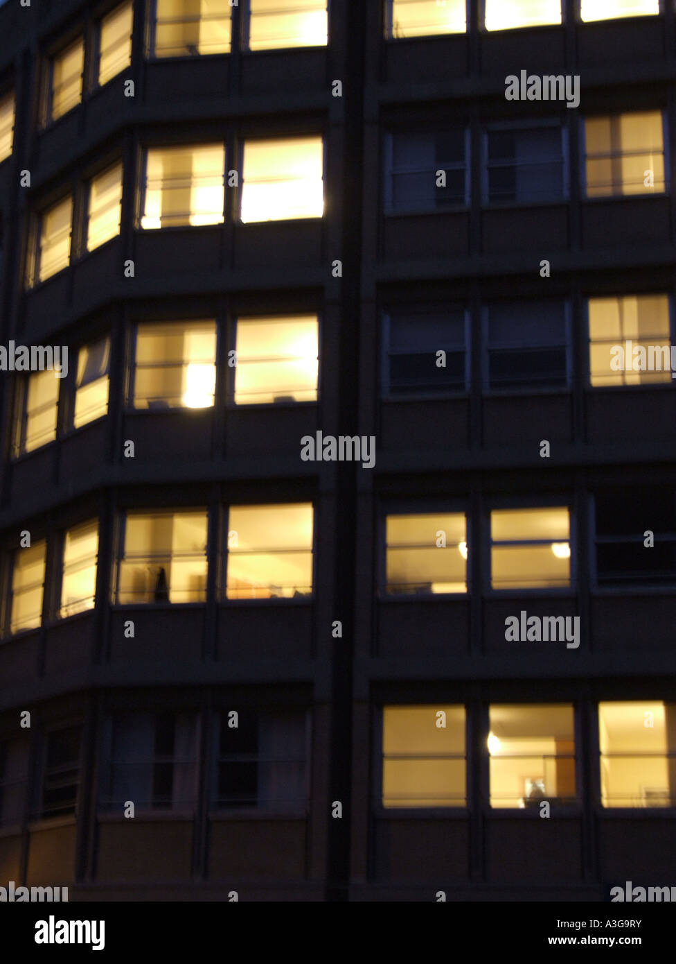 office block at night Stock Photo - Alamy