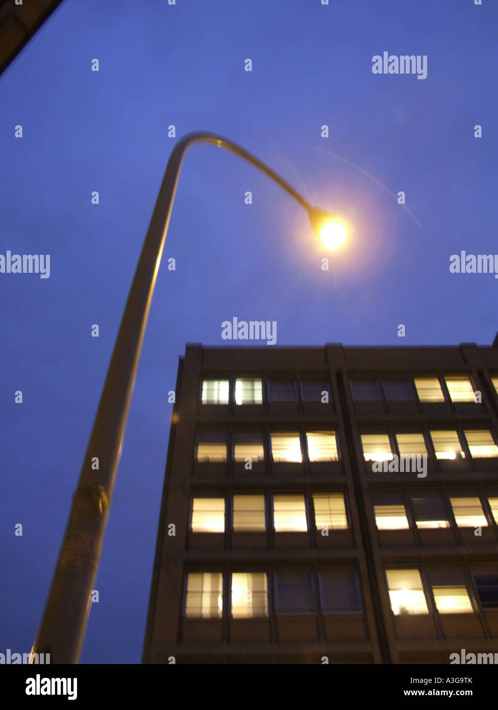 office block at night Stock Photo - Alamy